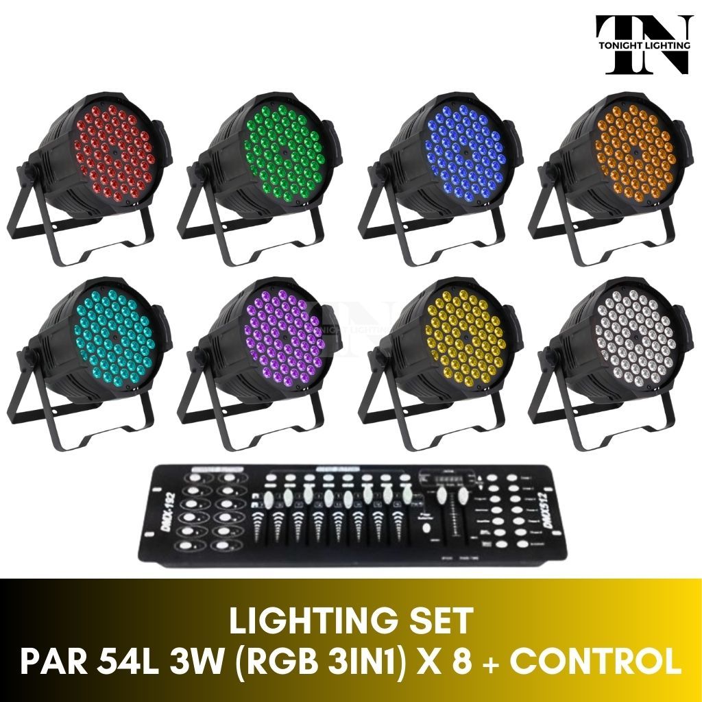 [ราคาส่ง] ชุดไฟพาร์54L 3W (RGBW/3in1) พร้อมบอร์ดคอนโทรลDMX512 เซ็ตพร้อม ...