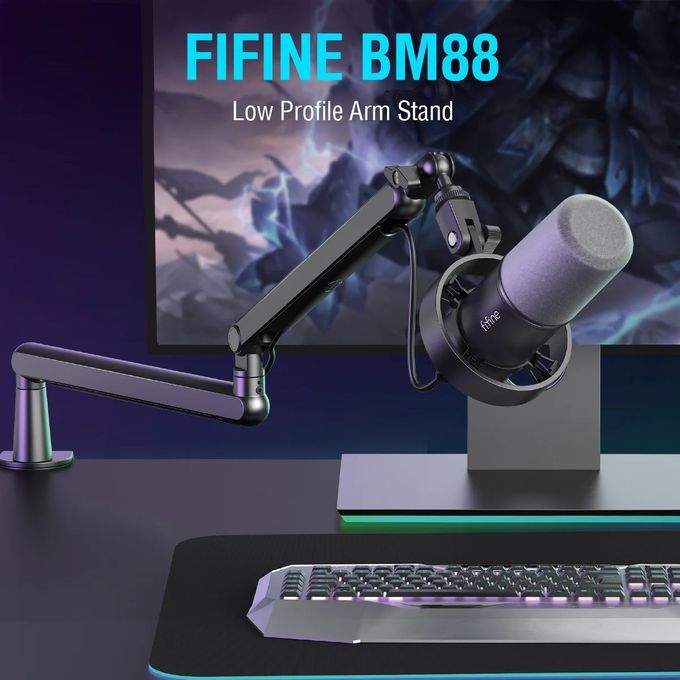 [กรุงเทพฯส่งด่วน] FIFINE BM88 LOW-PROFILE MICROPHONE ARM STAND WITH ...
