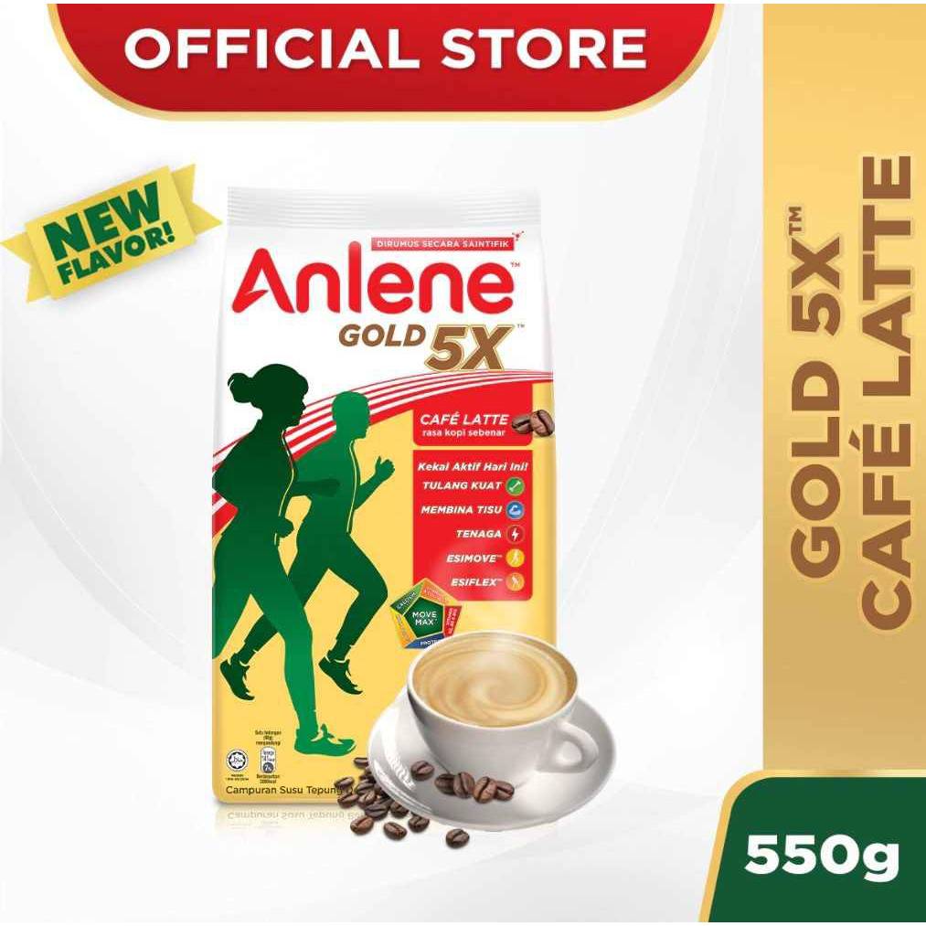 Anlene Gold 5X (45+ years old) แอนลีน โกลด์ แบบผง (Dark Choc/Cafe Latte ...
