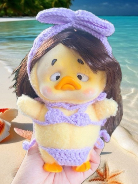 ชุดไหมพรมบีกินี่คล้องคอ Labubu Upsetduck | Shopee Thailand