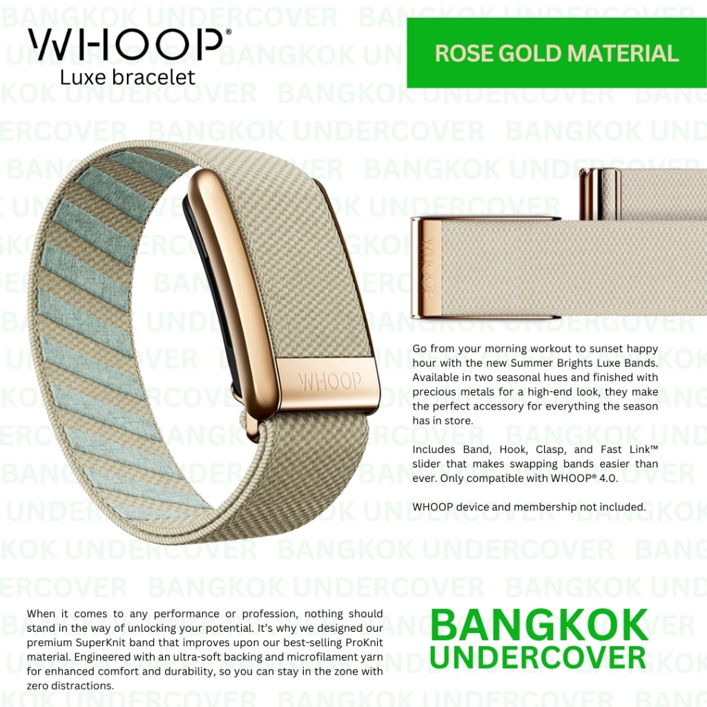 (พร้อมส่ง) WHOOP Luxe Band [Sand Dune] สายสำรองสำหรับ WHOOP 4.0 ...