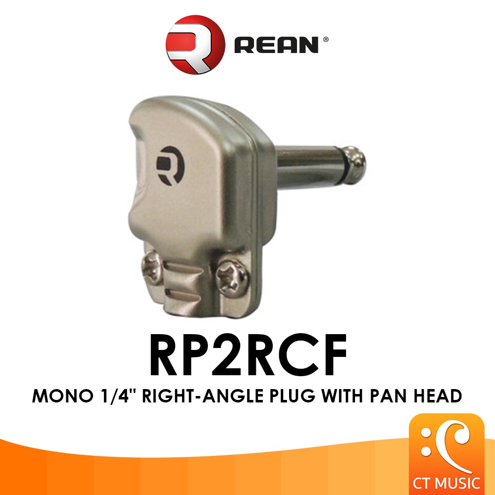 Rean RP2RCF Mono 1/4″ Right-Angle Plug with Pan Head RP2 RCF Instrument ...