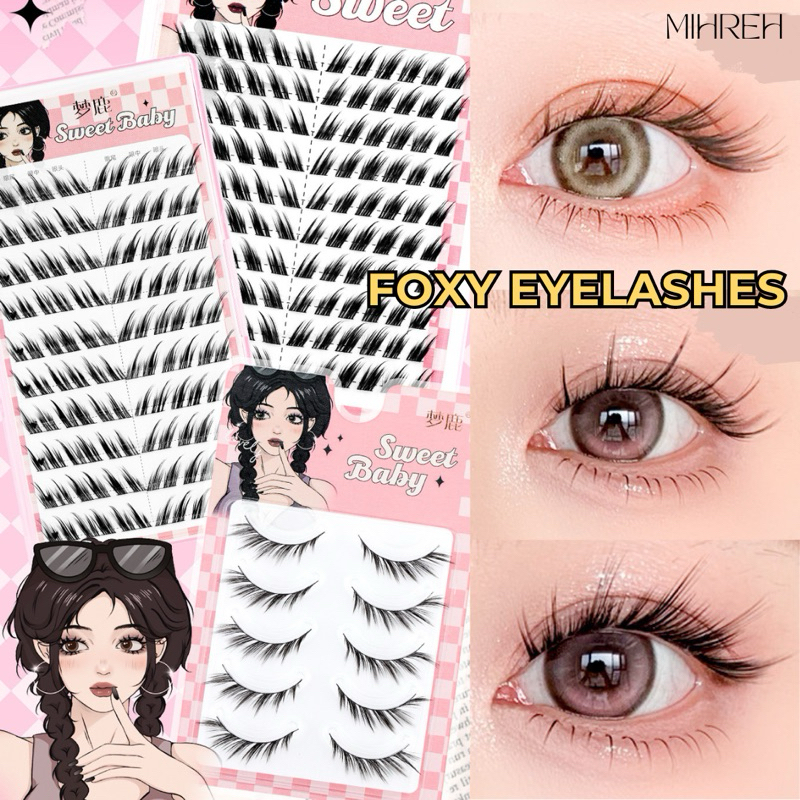 (พร้อมส่ง) Foxy Eyelashes ขนตาปลอม เพิ่มความเฉี่ยวให้ดวงตา | Shopee ...