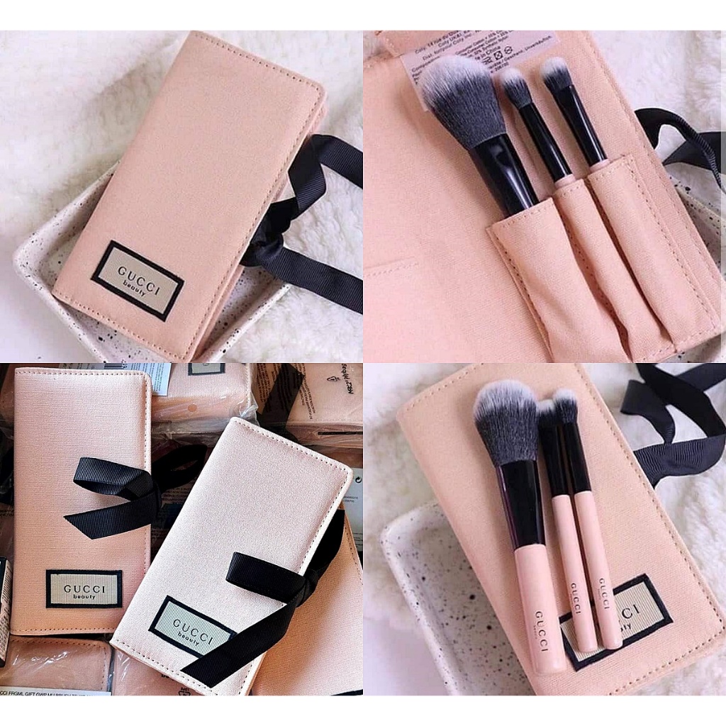 GUCCI Brush Kit เซตแปรงแต่งหน้า 3 ชิ้น | Shopee Thailand