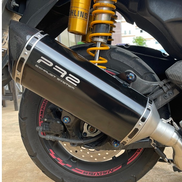 ปลายท่อ PR2 AK BLACK ปากเฉียง เกรด A NEW AEROX & NEW N-MAX ปี2021 ...