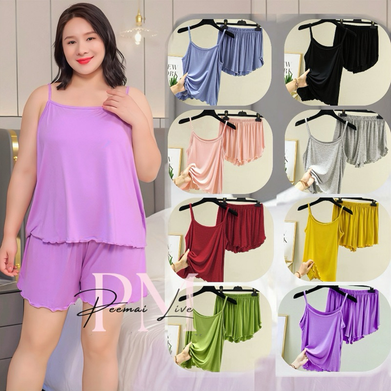 ชุดนอนสาวอวบ(Size 3XL ใส่ได้ถึง90 kg) 👑ผ้ายืดนิ่มมากใส่สบาย | Shopee Thailand