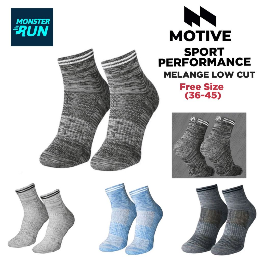 ถุงเท้า MOTIVE Sport Performance Sock Melange Low Cut Free Size ...
