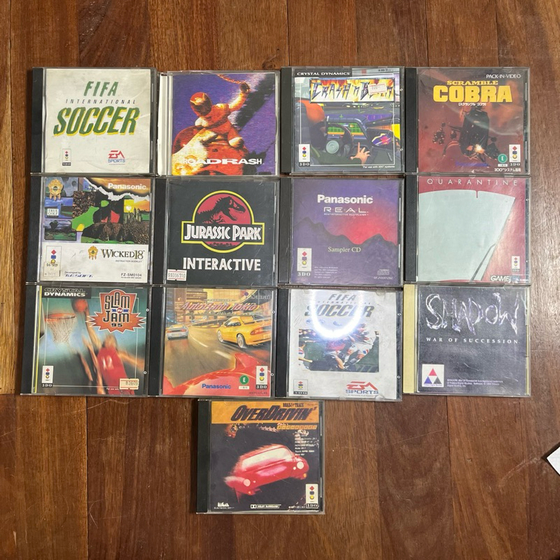 แผ่นเกม 3DO คละแท้ และปั้ม 12เกม + กล่องเปล่า1เกม Panasonic real 3DO ...