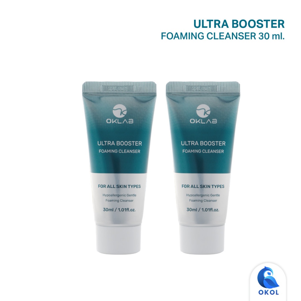 โฟมล้างหน้า 2 หลอด OKLAB Ultra Booster FOAMING CLEANSER 120ml x2 ...
