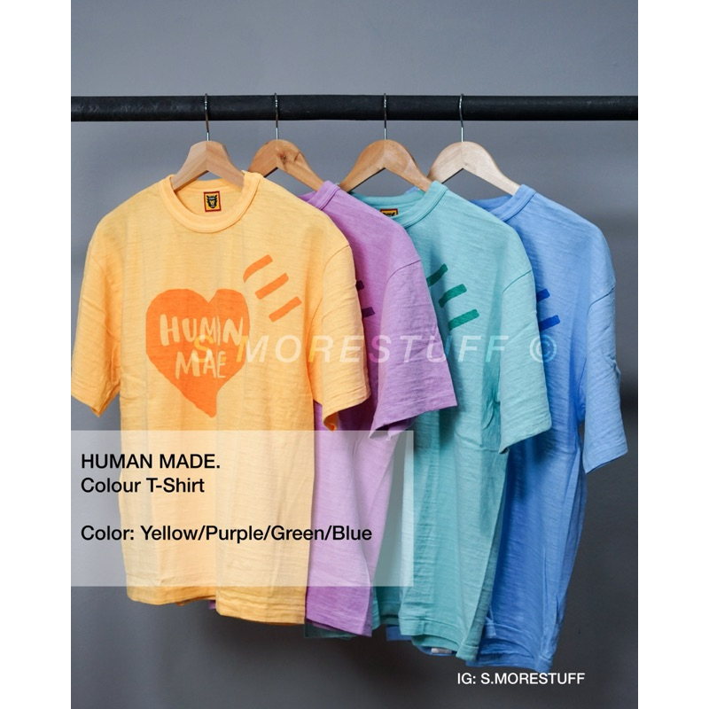 [ใช้โค้ดคุ้มลด30%สูงสุด600]HUMAN MADE. Colour T-Shirt- Yellow/Purple ...