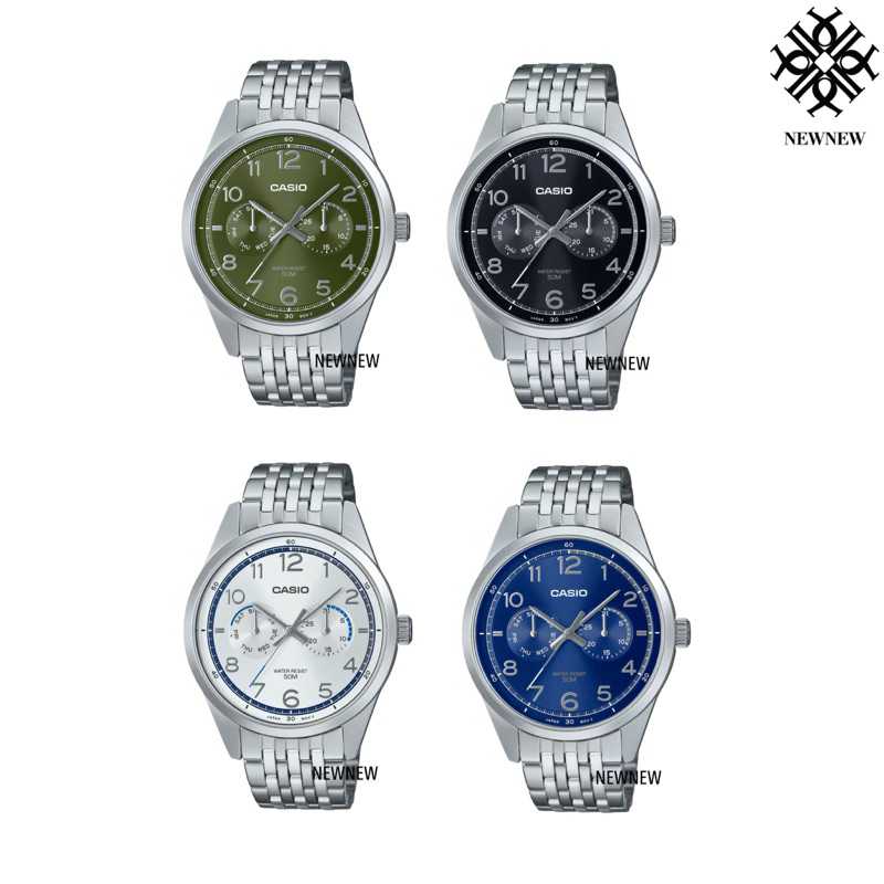 CASIO นาฬิกาข้อมือ รุ่น MTP-E340D-1AV MTP-E340D-2AV MTP-E340D-3AV MTP-E340D-7AV ของแท้ประกัน ...