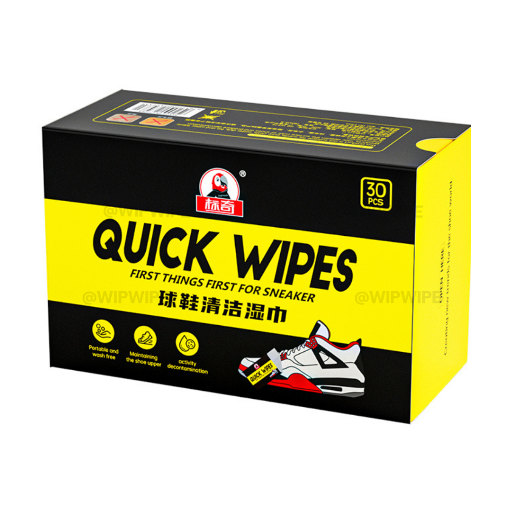 Quick wipes แท้ แยกชิ้น แผ่นเช็ดทำความสะอาดรองเท้า ทิชชู่เปียกเช็ดรองเท้าผ้าใบ รองเท้าหนัง ขนาด ...