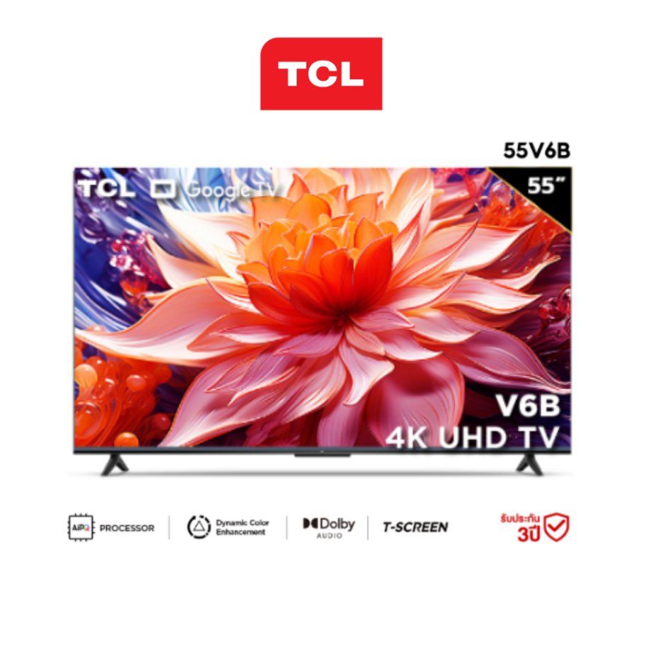 TV TCL 55 นิ้ว UHD 4K GOOGLE TV EDGELESS DESIGN (2022) รุ่น 55T635 ...