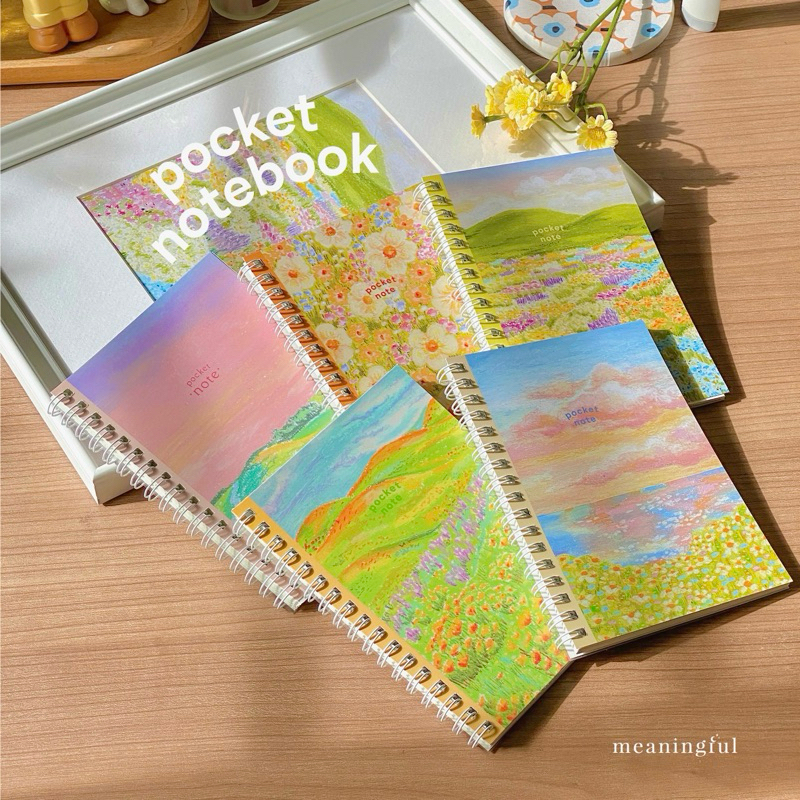Notebook สมุดโน้ต ขนาดกพา A6 กระดาษถนอมสายตา สมุดจด สมุดสันห่วง ...