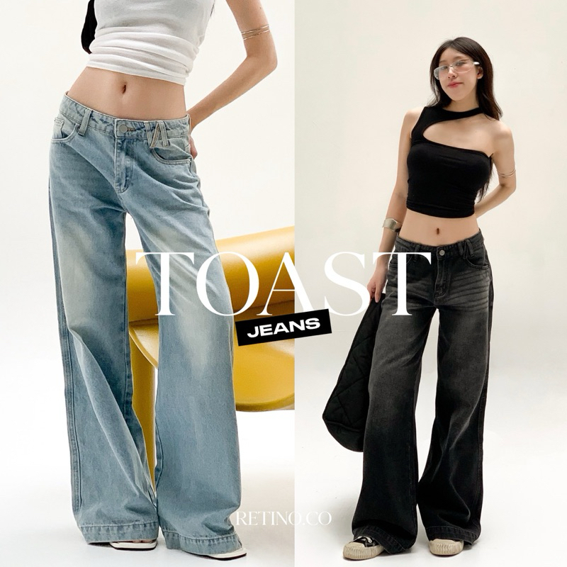 TOAST JEANS (กางเกงยีนส์เอวต่ำ กางเกงยีนส์ทรงแบคกี้ Baggy jeans ...