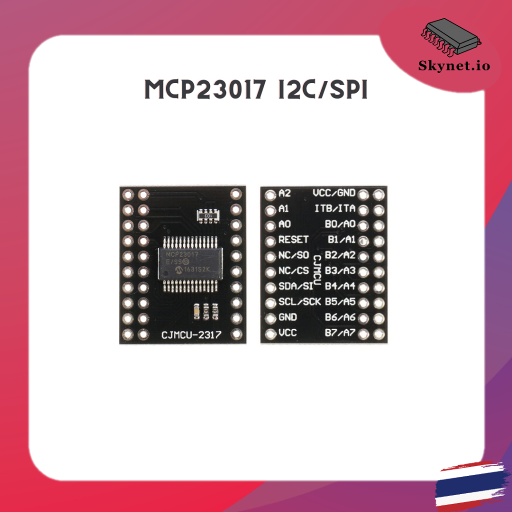 Mcp23017 I2c Spi Serial Interface 16 Bit I O Expander Serial Module Shopee Thailand