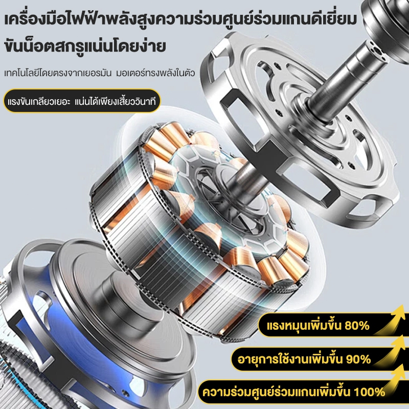 JIAPU สว่านไฟฟ้า สว่านไร้สาย ไขควงอเนกประสงค์ ไขควงไฟฟ้าขนาดเล็ก การ ...