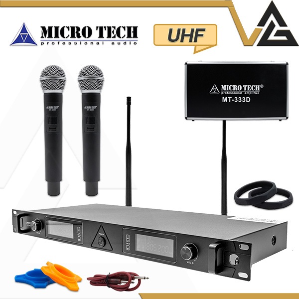 Micro tech MT-333D ไมค์ลอย ไร้สาย ระยะใช้งาน 100m กระเป๋า ไมโครโฟน คลื่นใหม่ UHF Wireless ...