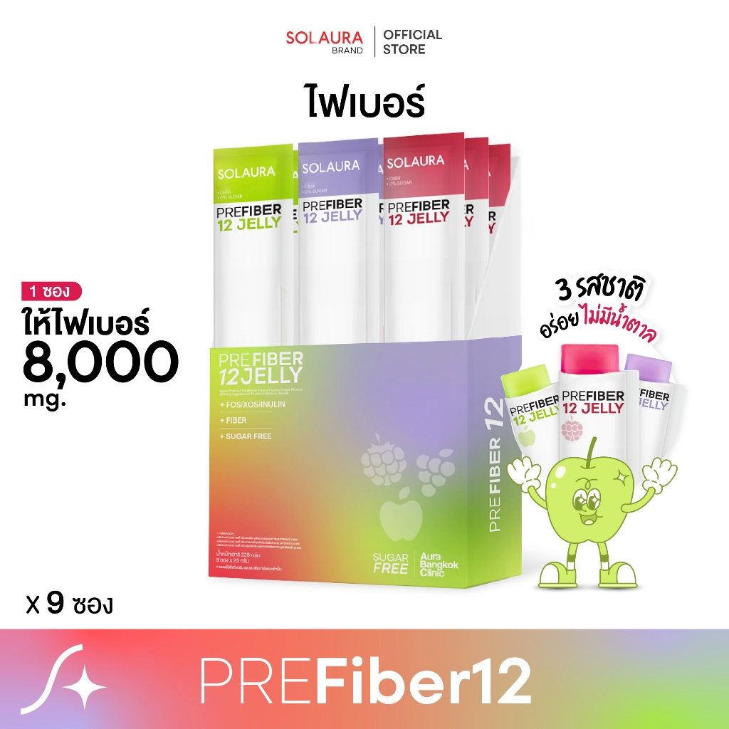 [กรอกโค้ด "SOLOCT20" ลดเพิ่ม 200.-] SOLAURA(โซลอร่า) - PREFiber 12 ...