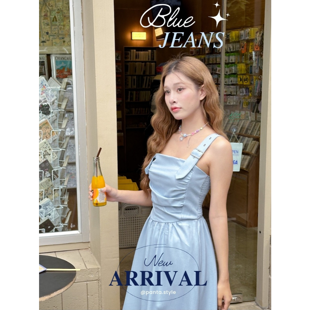 PANTA Blue Jeans Dress เดรสยาวสไตล์สาวเกาหลี เท่ๆ everyday look ...