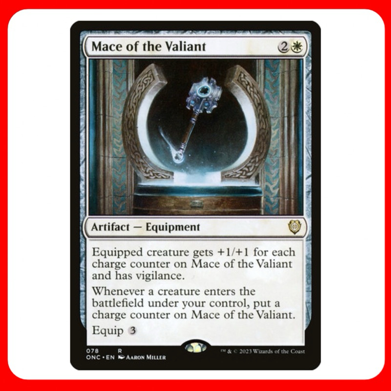 [MTG] Mace of the Valiant [ONC] [WHITE] [RARE] [NORMAL] [ENG] (การ์ดเม ...