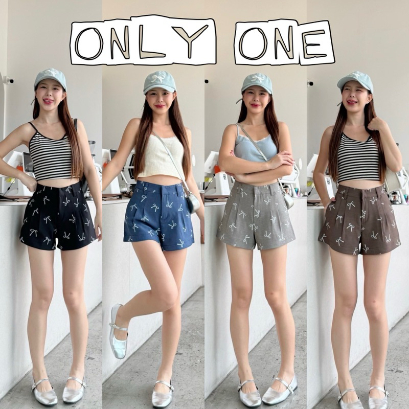 New 022 | Only ขาสั้นโบว์ใหญ่เอวสูง | Shopee Thailand