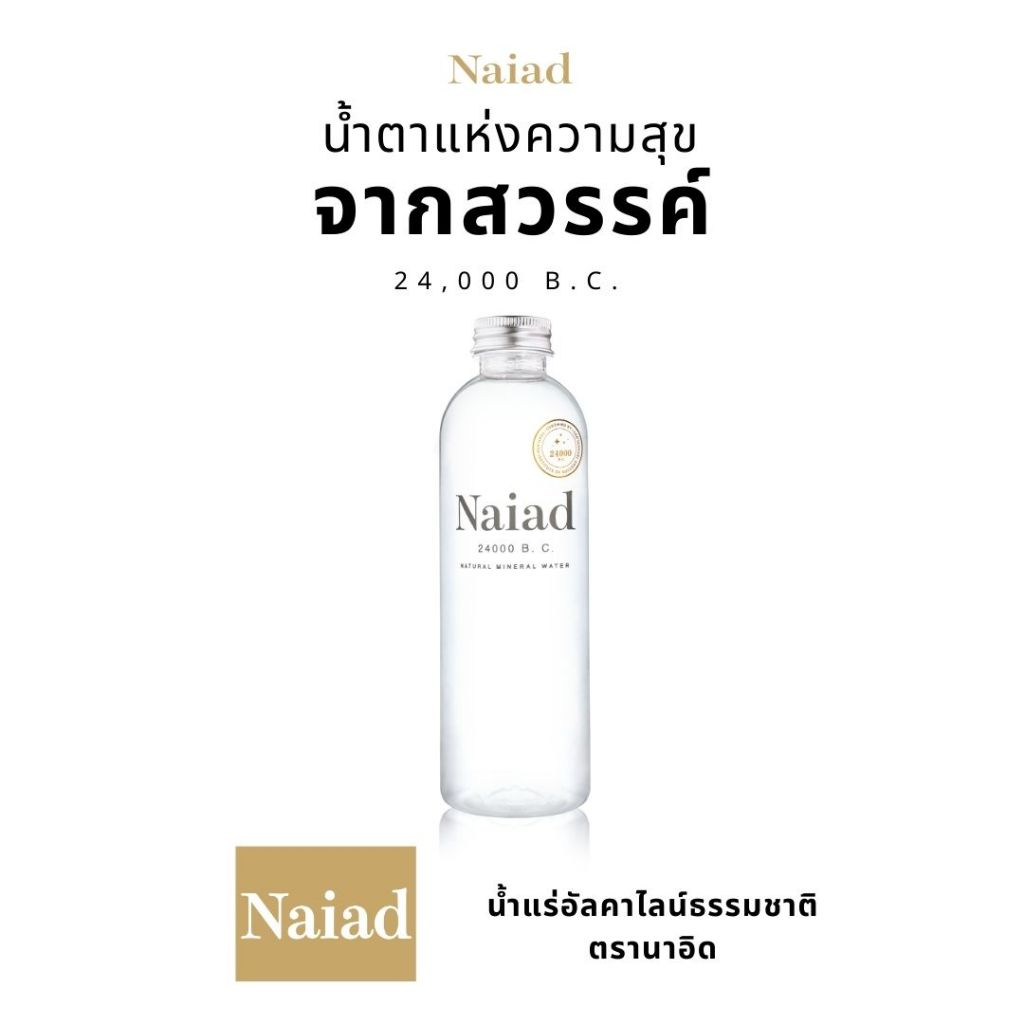 Naiad(นาอิด) น้ำแร่ธรรมชาติ 24 ขวด/แพ็ค (500มล./ข.) | Shopee Thailand