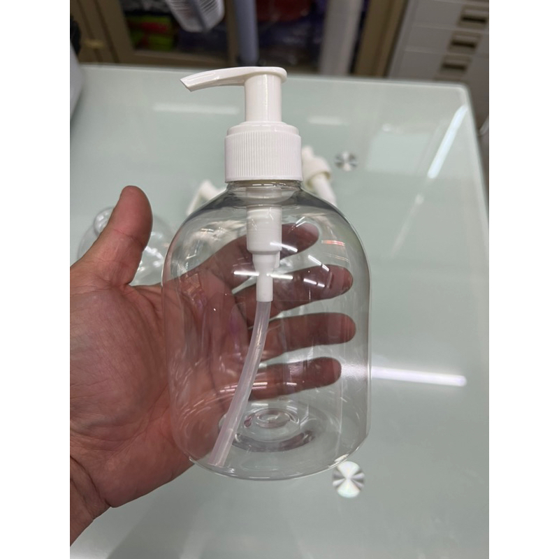 ขวดปั๊ม ขวดหัวปั๊ม ขวดฝาปั๊ม ขวดเจล pet 300 450 500 ml ใส่เจล ใส่สบู่ ...