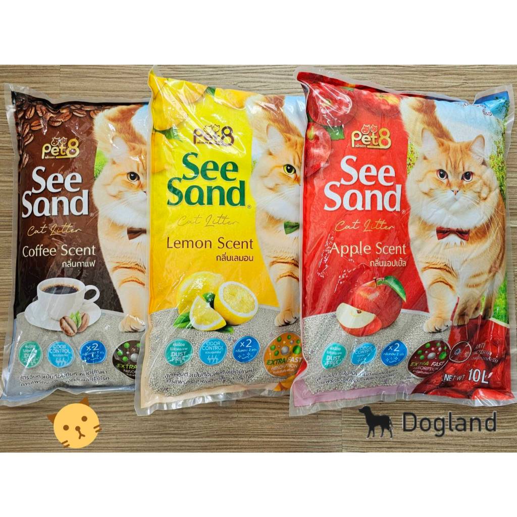 pet8 See sand ซีแซนด์ ทรายแมวอนามัย ขนาด 10 ลิตร | Shopee Thailand