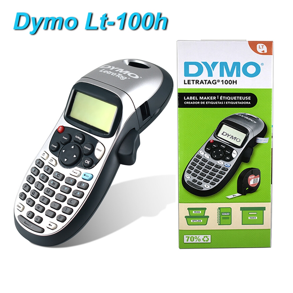 DYMO เครื่องพิมพ์ตัวอักษร LetraTag DYMO LT-100H (แป้นพิมพ์ ABC) สีเทา ...