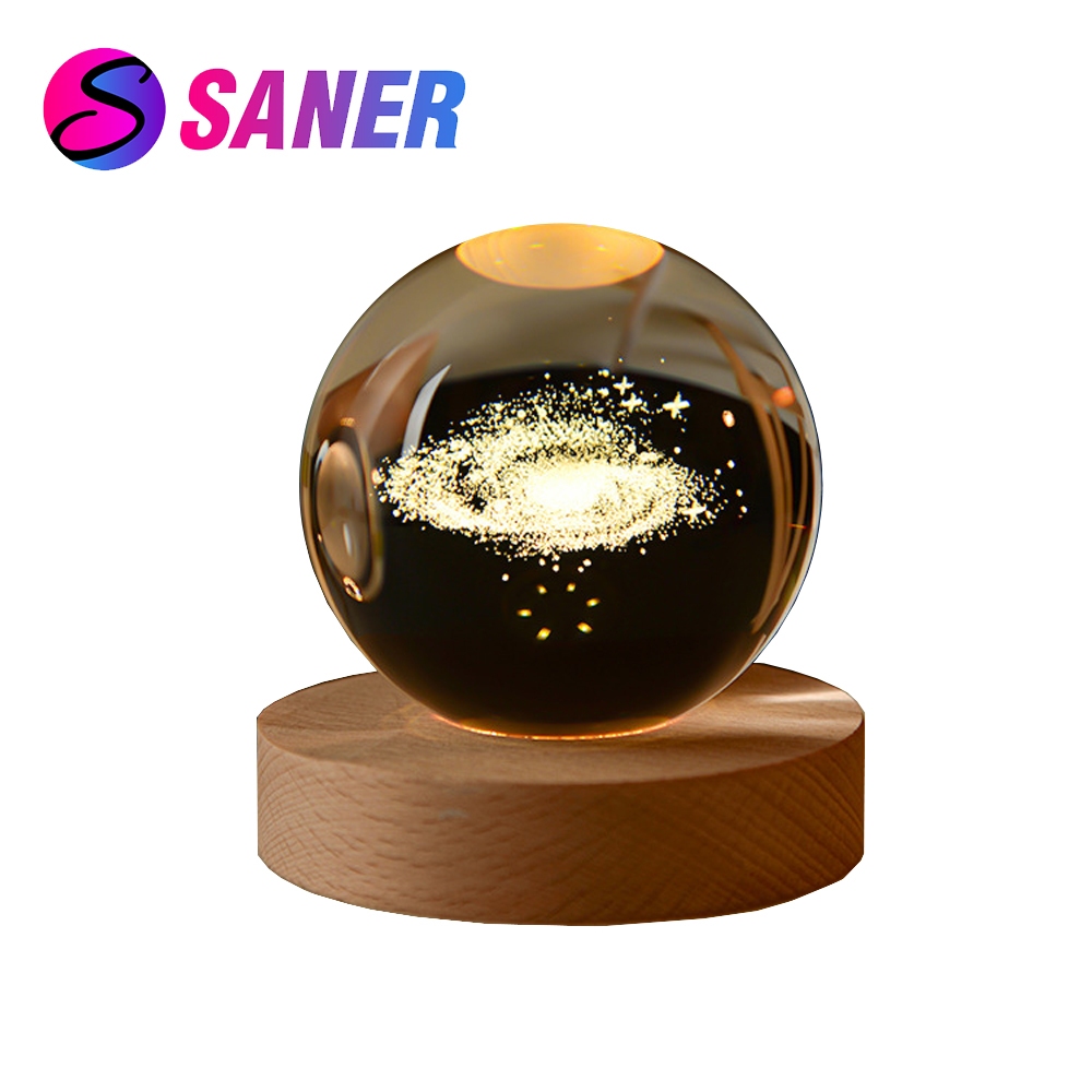 โคมไฟลูกแก้ว 3D LED USB โคมไฟตกแต่งห้องนอนLED ลูกแก้ว6cm ของขวัญวันเกิด NO:3D6 | Shopee Thailand