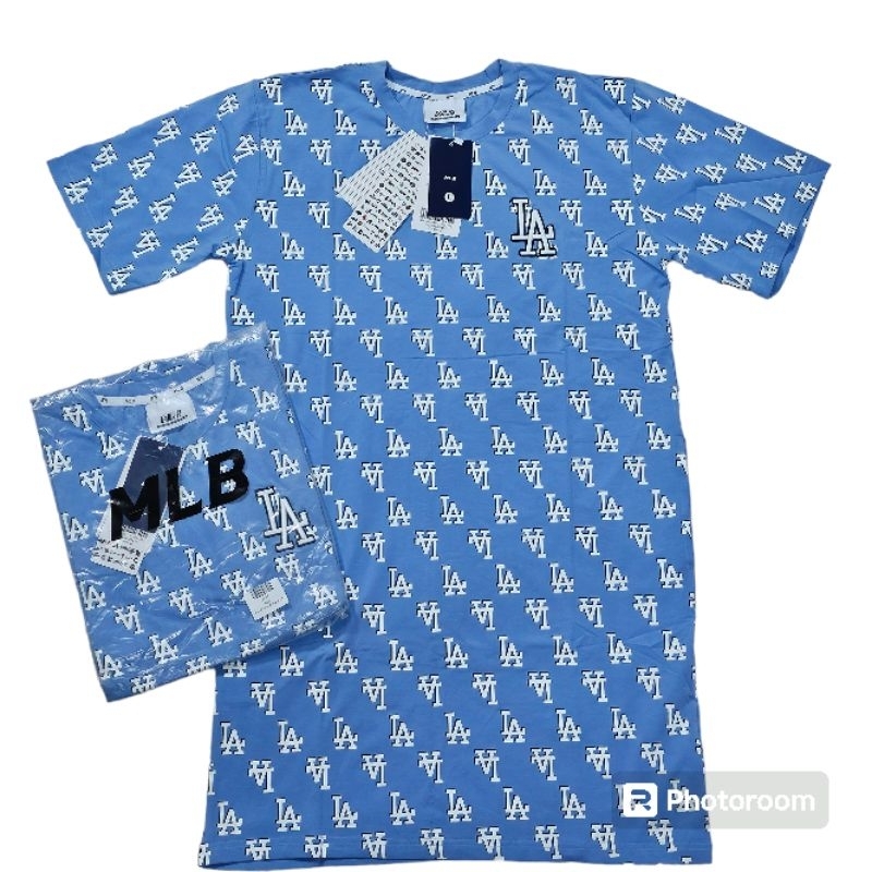 MLB dress สีฟ้า ปักอกLA ของเเท้ 100% | Shopee Thailand