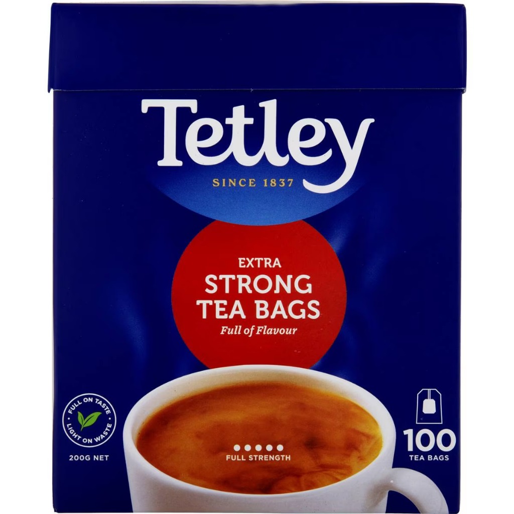 Tetley Extra Strong Tea Bags 100 Pack/ชาเท็ตเล่ย์ เอ็กซ์ตร้า สตรอง 100 ...