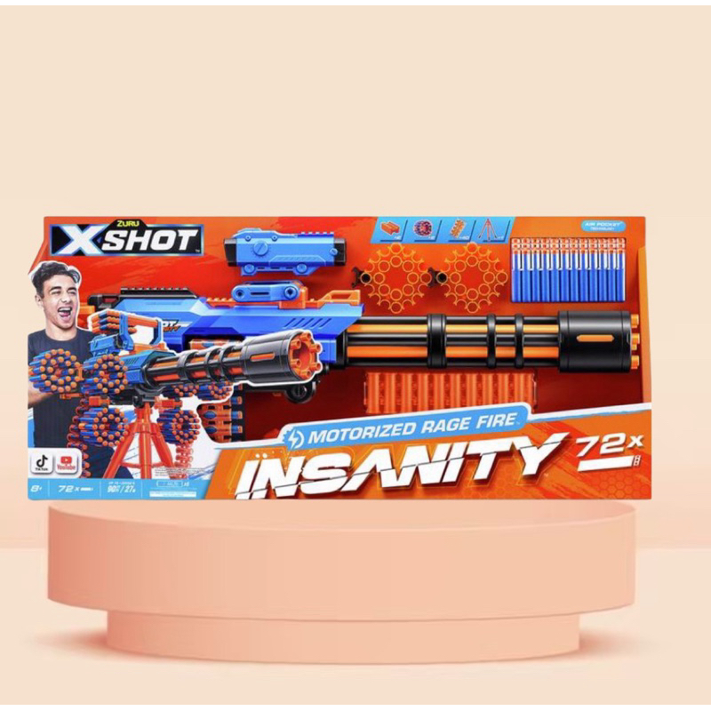 X-Shot Insanity Motorized Rage Fire 72 Darts by ZURU | Shopee Thailand