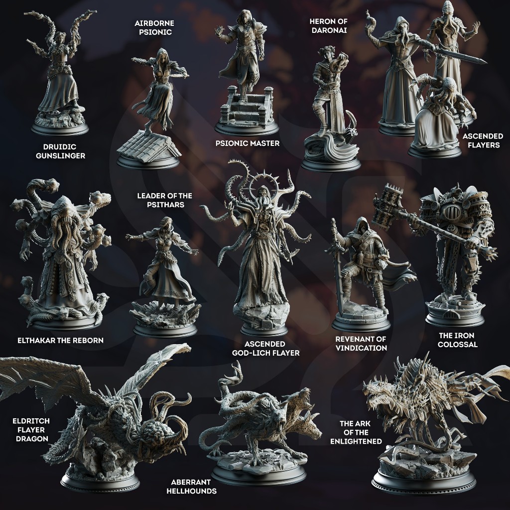 DnD Miniature -Aberrant Ascension- ชุดจุติอสูรวิปลาส (งานเรซิ่นยังไม่ลง ...