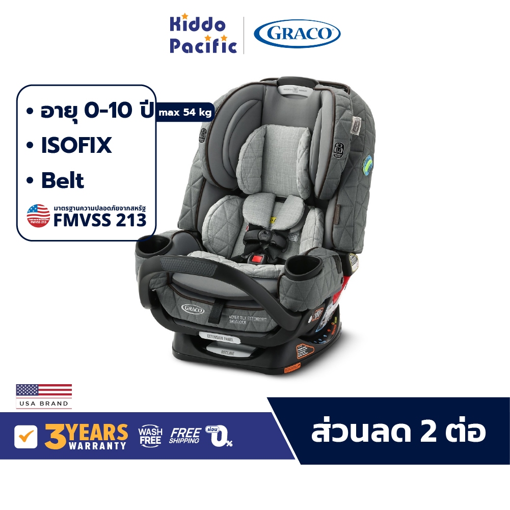 Graco 4ever Deluxe Extende2fit 4 in 1 Car Seat คาร์ซีทเด็ก แรกเกิด - 10 ...