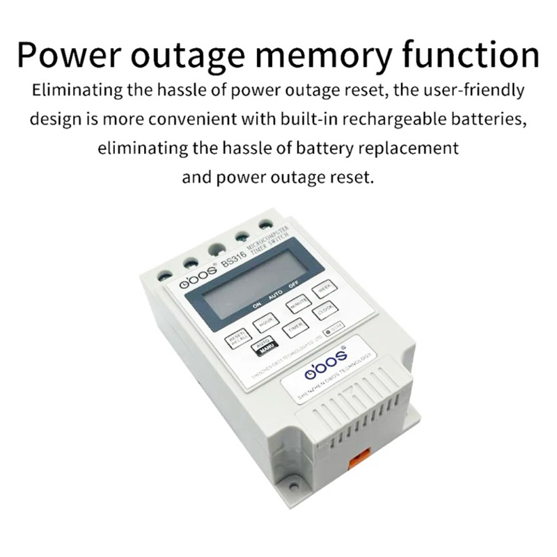 Timer Weekly 220vac Time delay on DIN รองรับbattery backup(ไม่แถมแบต ...