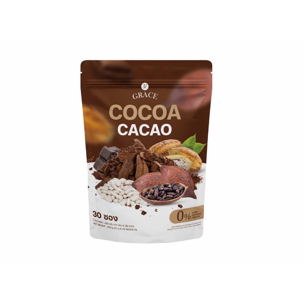 [1 ถุง] โกโก้ชงดื่ม (ถุงใหญ่ 30 ซอง) แบรนด์ GRACE Cocoa Cacao | Shopee ...