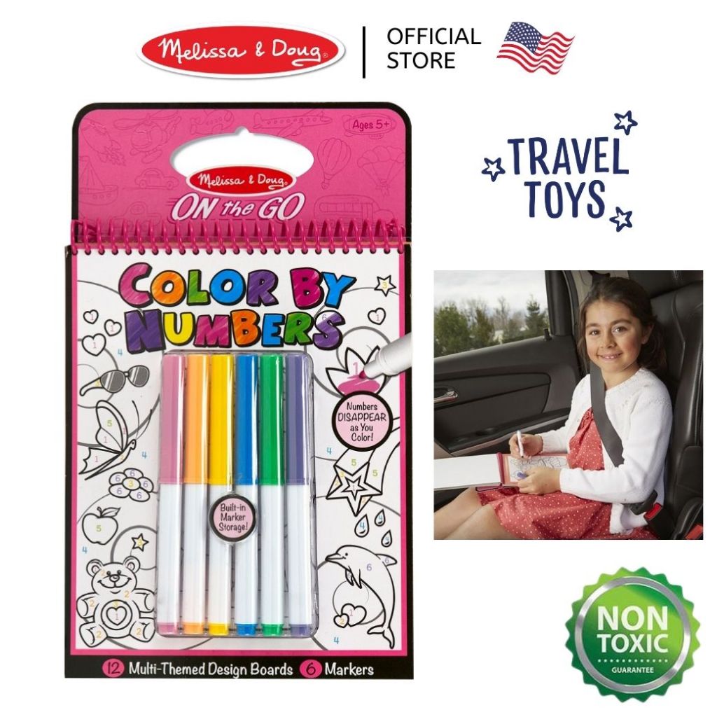 (ของแท้ USA) สมุดระบายสีตามตัวเลข สีล้างออก non-toxic Melissa & Doug ...