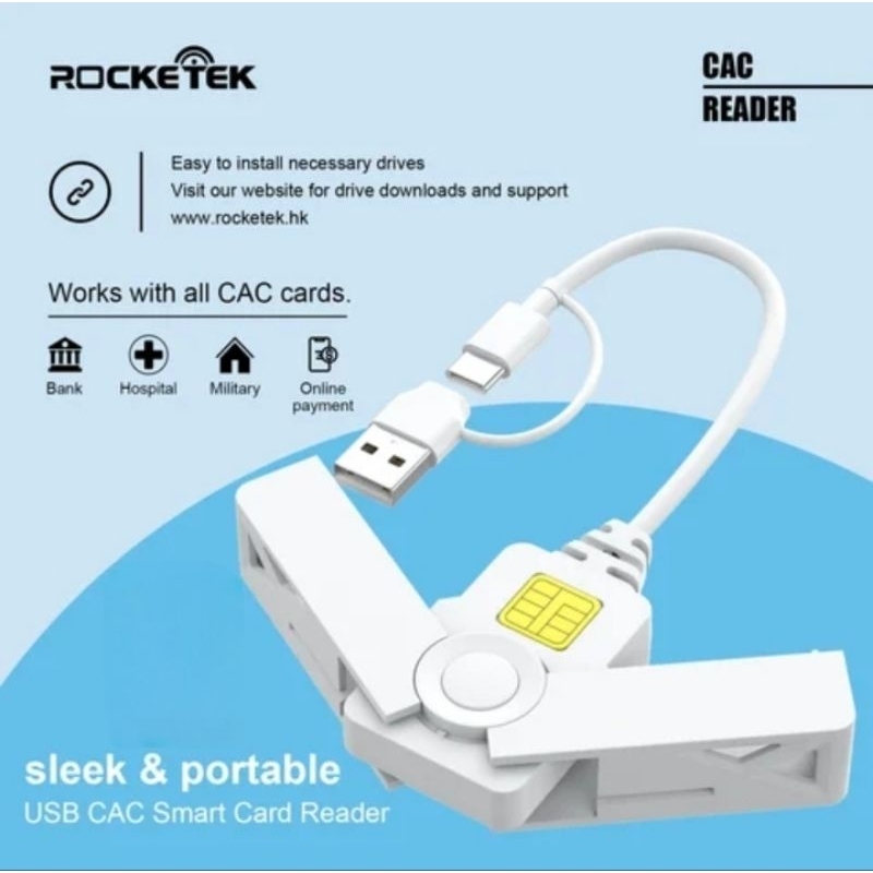 เครื่องอ่านบัตรประชาชน Smart card reader Rocketek รุ่น CR335E ใหม่ล่าสุด | Shopee Thailand