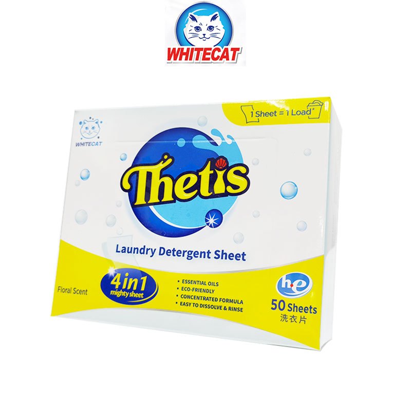 Thetis แผ่นน้ำยาซักผ้าเป็นมิตรกับสิ่งแวดล้อม แสงสว่าง Eco-friendly ...