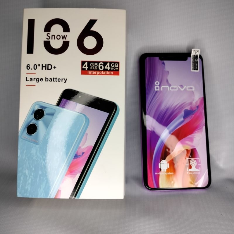 (ของใหม่แกะกล่อง) inovo snow IO6 สีม่วง Ram4/64Gb อุปกรณ์ครบ ดีทุกอย่าง ...