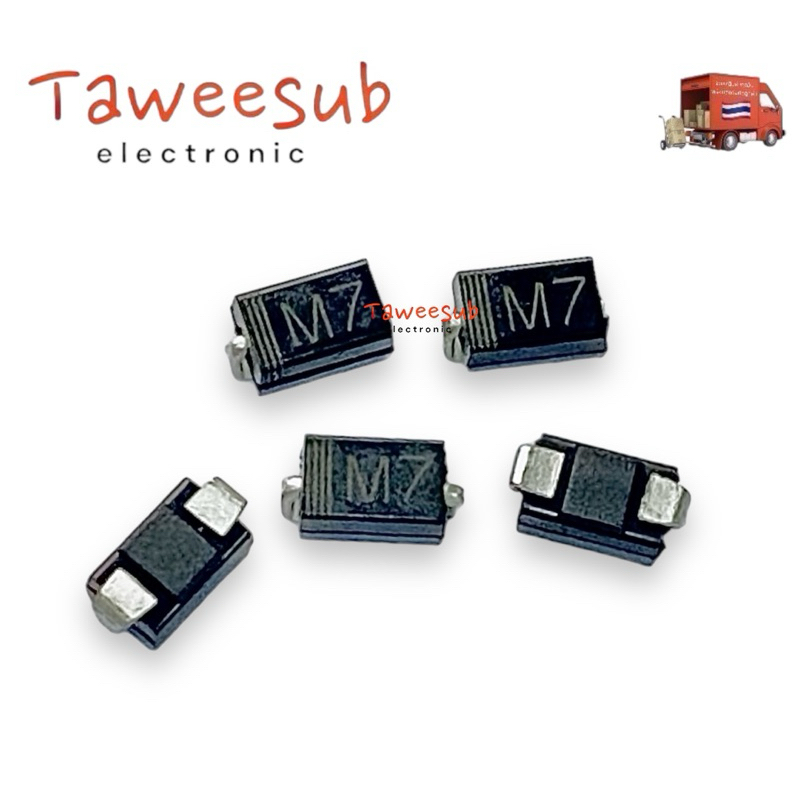 Diode M7 Smd Diode(1N4007)1A 1000V วงจรเรียงกระแสไดโอด Rectifier Diode ...
