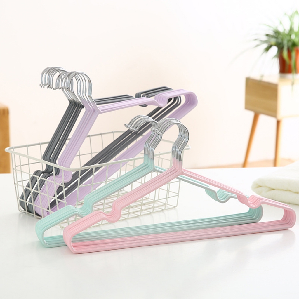 ไม้แขวนสแตนเลส ไม้แขวนสีพลาสเทล ที่แขวนผ้า hanger 5ชิ้น 10ชิ้น 20ชิ้น ...