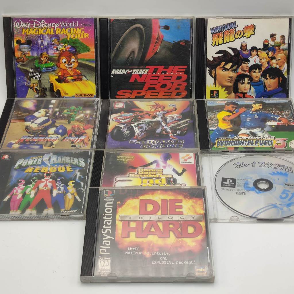 PS1 รวม 10 เกม SET [A31] [bootleg] แผ่นก๊อปปั้ม Die Hard , Winning ...