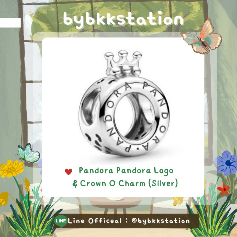 Pandora Pandora Logo & Crown O Charm (Silver) | Shopee Thailand