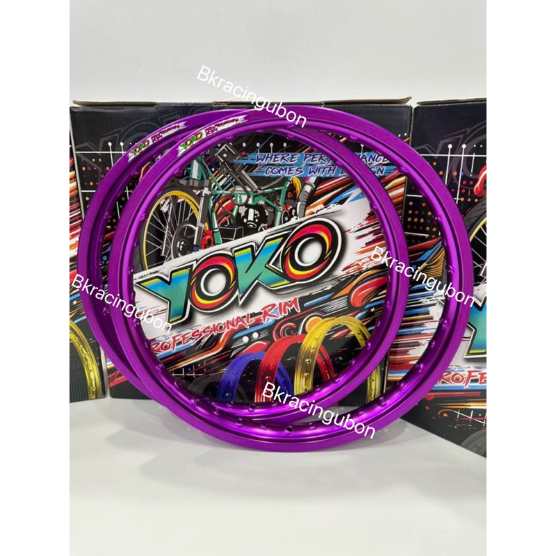 ล้อโยโกสีม่วงเข้มแท้ Yoko professional rimโลโก้ใหม่ขนาด1.4ขอบ17 ขอบ ...