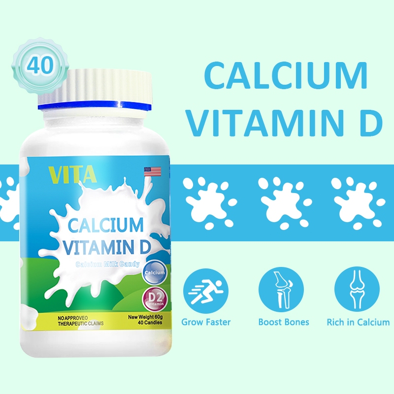VITA Child Calcium Calcium Plus 1 กระปุก (40 แคปซูล) ผลิตภัณฑ์เสริม ...