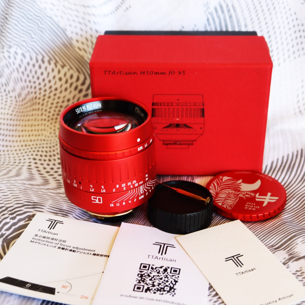 TTArtisan 50mm f/0.95 เลนส์ “Red Limited Edition” Lens for Leica M, 8 ...