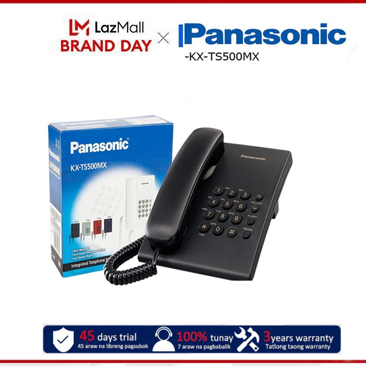 (ของแท้100%) Panasonic KX-TS500MXW /TS500 (Single Line Telephone) ถูก ...